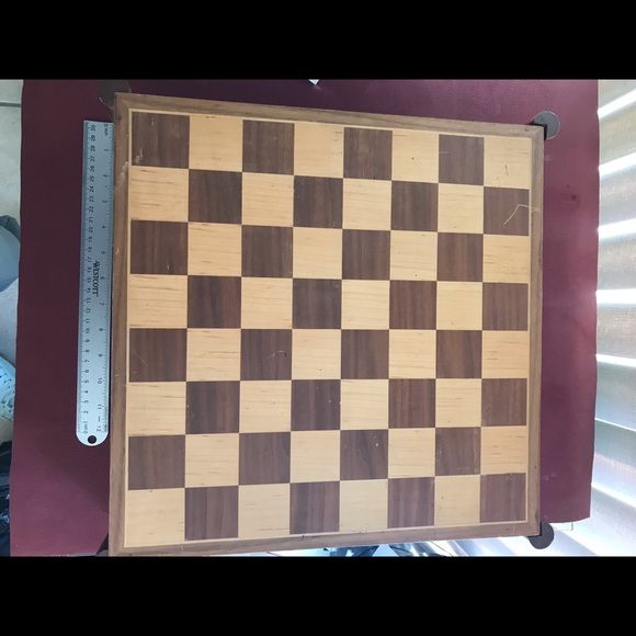 Other | Large Wood Chess Board History Chanel | Poshmark